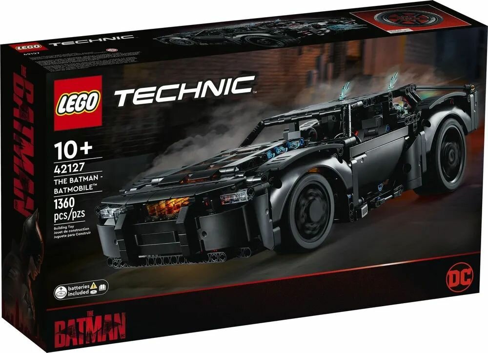 Конструктор LEGO Technic "Бэтмобиль" 42127, 1360 деталей, сборка, пластик