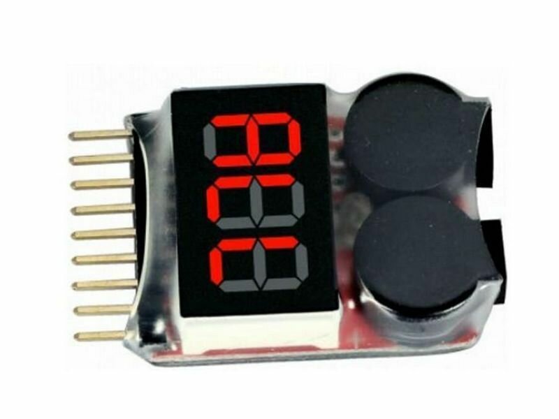 Тестер-сигнализатор разряда LiPo аккумулятора - пищалка Li-Po, 1-8S, YE-0019