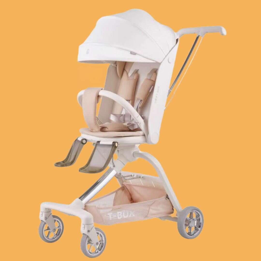 Легкая складная коляска, сидячая/лежачая двухсторонняя с высоким профилем, 3 года