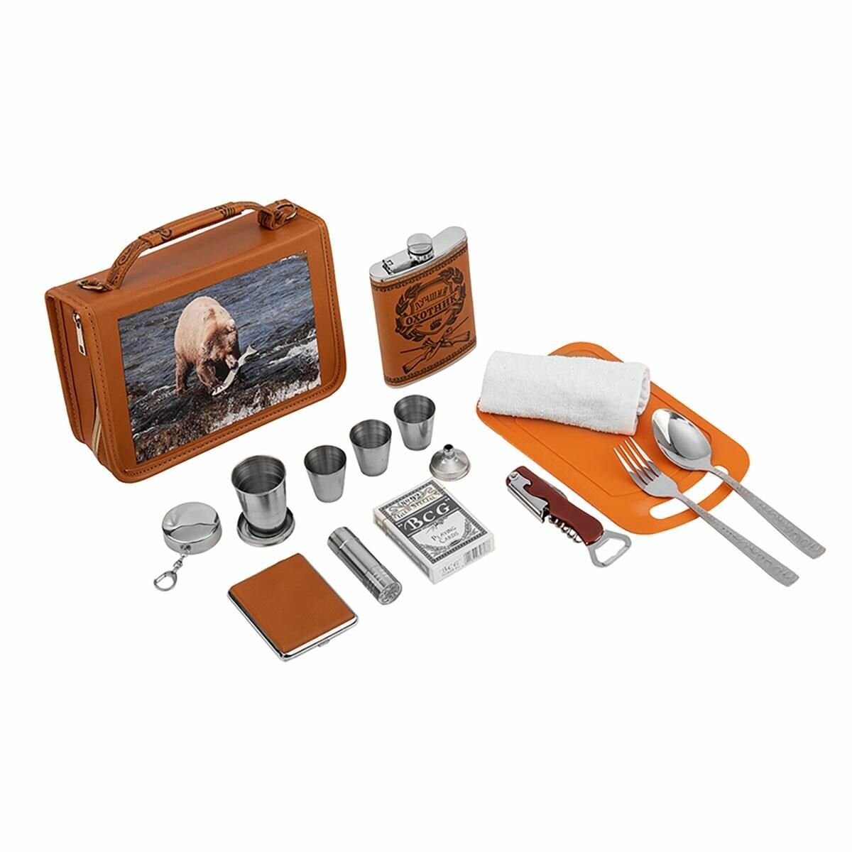 Набор в сумке-чехле Helios Медведь белый (HS-2023-PB-2-W)