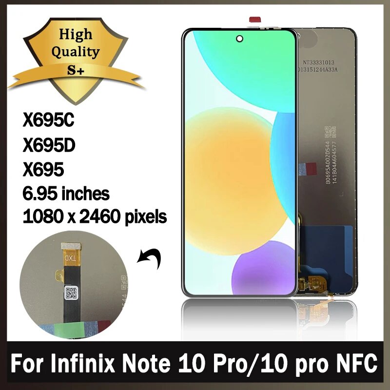 OEM для Infinix Note 10 Pro ЖК-дисплей X695 X695D, запасные части для сенсорного экрана для Note10Pro NFC LCD X695C, замена