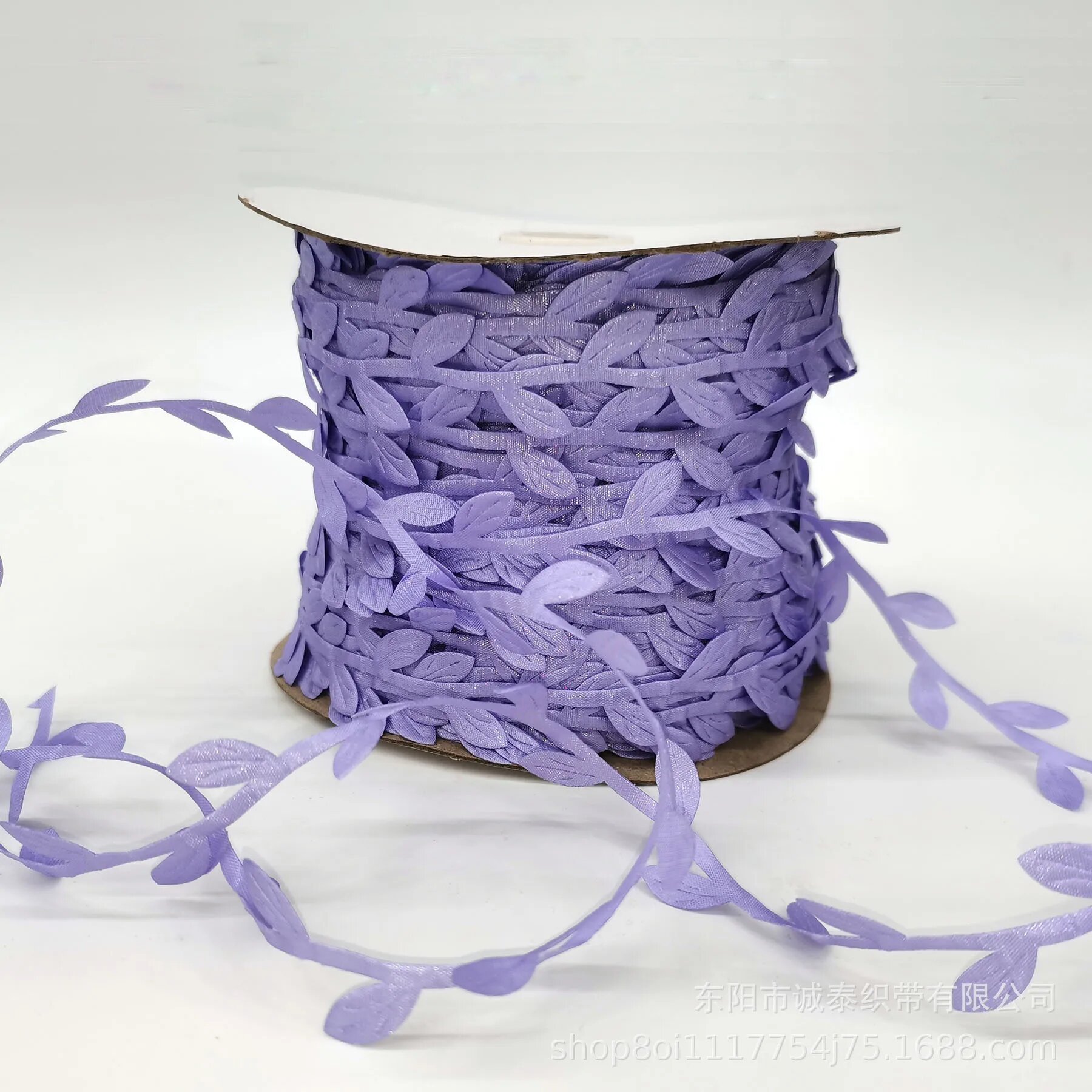 Декоративная лента из полиэстера с листьями Style 9, 10 yards