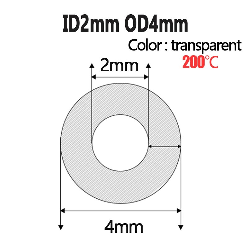 PTFE Трубка для 3D-принтера, 5 метров, FEP Transparent