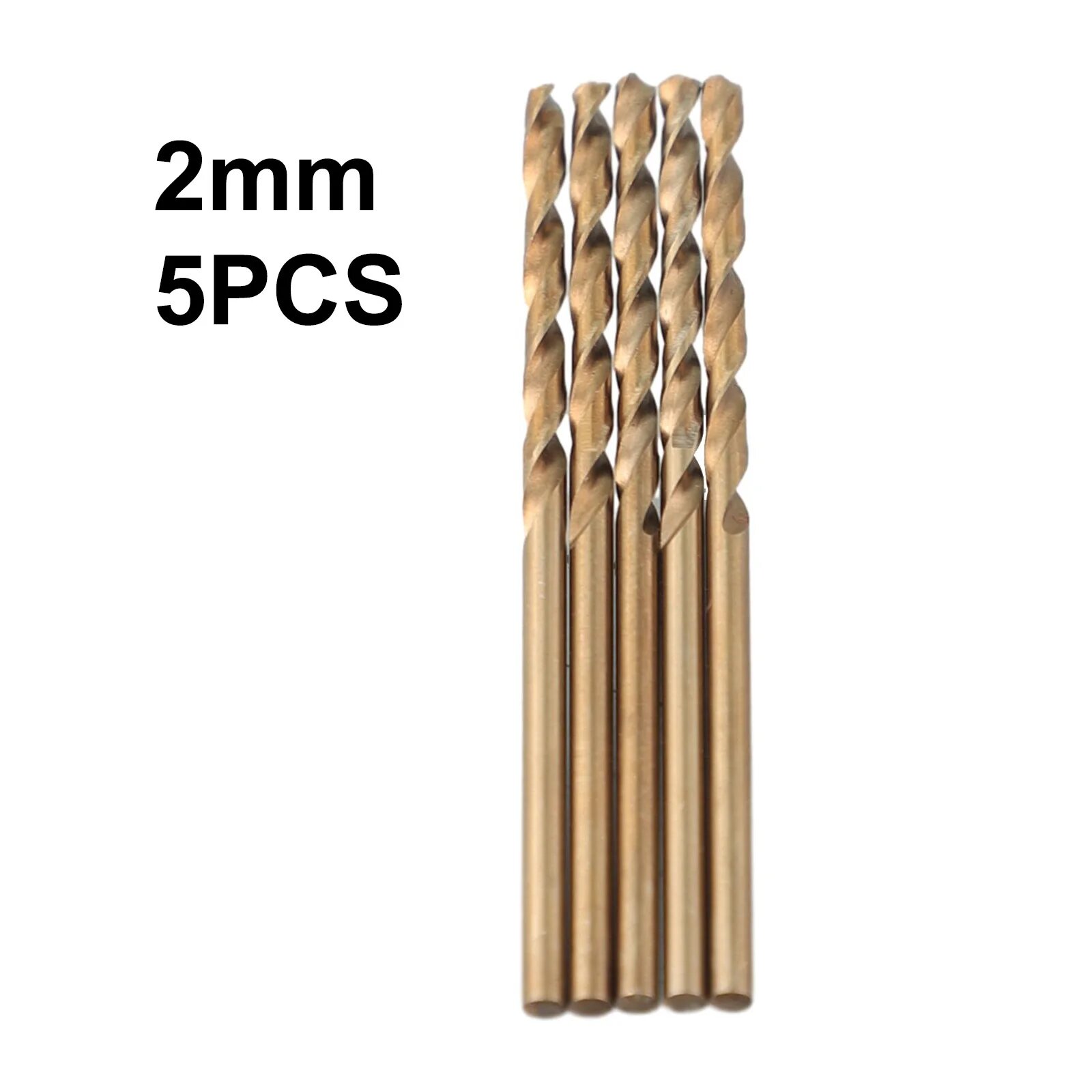 Сверла DAZZLEEX спиральные HSS-Co 5% кобальт 1/1,5/2/2,5/3/3,5/4 мм 2mm 5PCS
