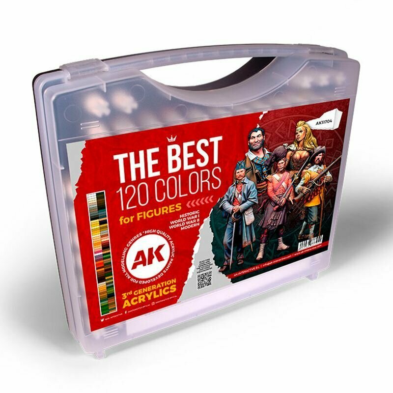 Набор акриловых красок для моделирования AK Interactive - The Best 120 Colors for Figures