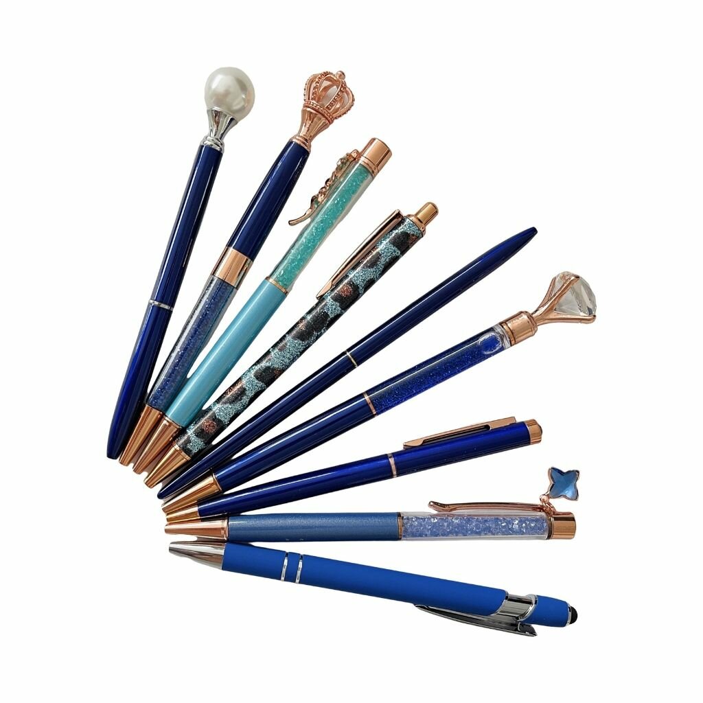 Шариковая ручка с бриллиантом, 9 шт, поворотным действием, для записи, плавная, многоразовая, выдвижная учеников-учителей