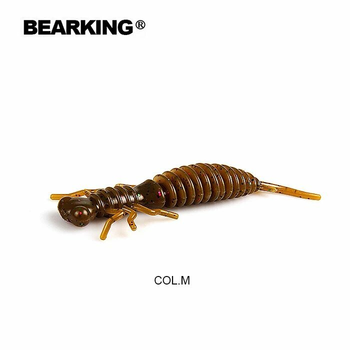 BEARKING Larva силиконовые приманки 4 шт. Коричневый, COL.M