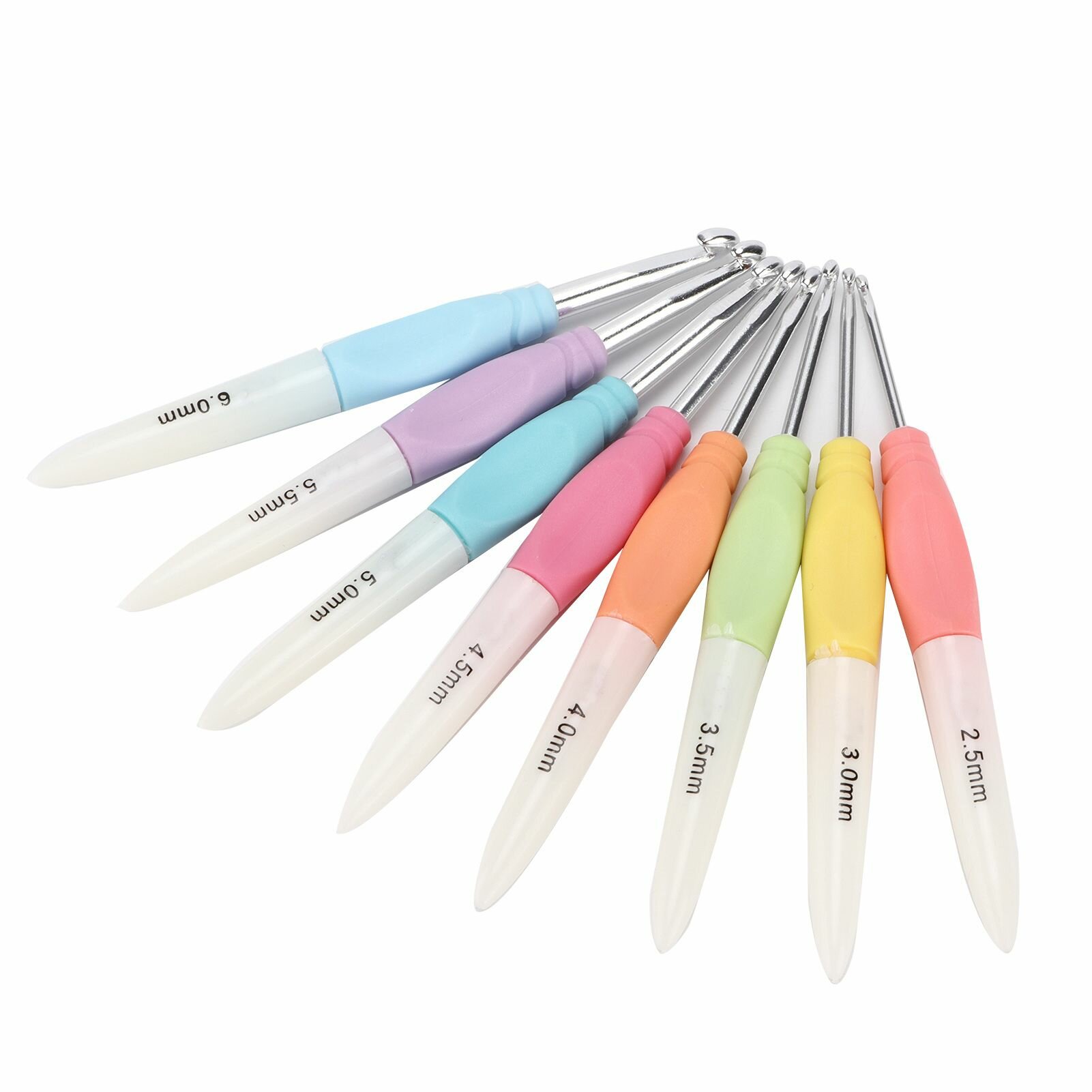 Крючки для вязания крючком, 8 шт, мягкие, нескользящие, с хорошим сцеплением, с капюшоном, набор вязальных спиц для плетения в домашних условиях