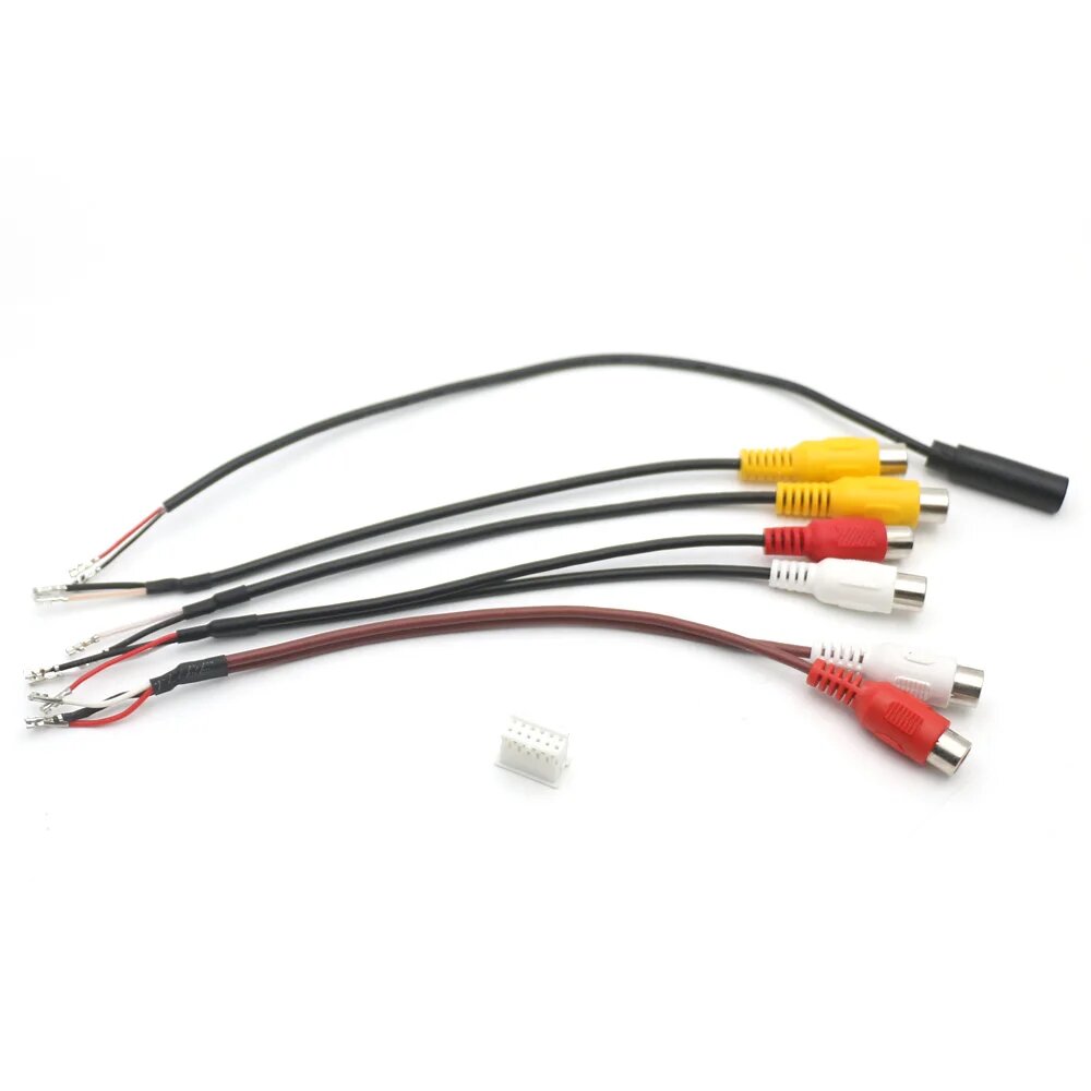 Универсальный DIY 12-контактный RCA аудио-видео жгут проводов CCD AUX AV вход кабеля адаптер проводки разъем Android автомобильный радиоприемник