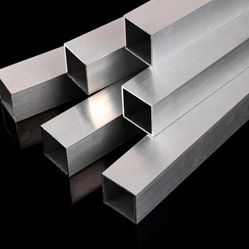 Прямоугольная алюминиевая труба 6063 40x80x2mm, Length 500mm 1pc