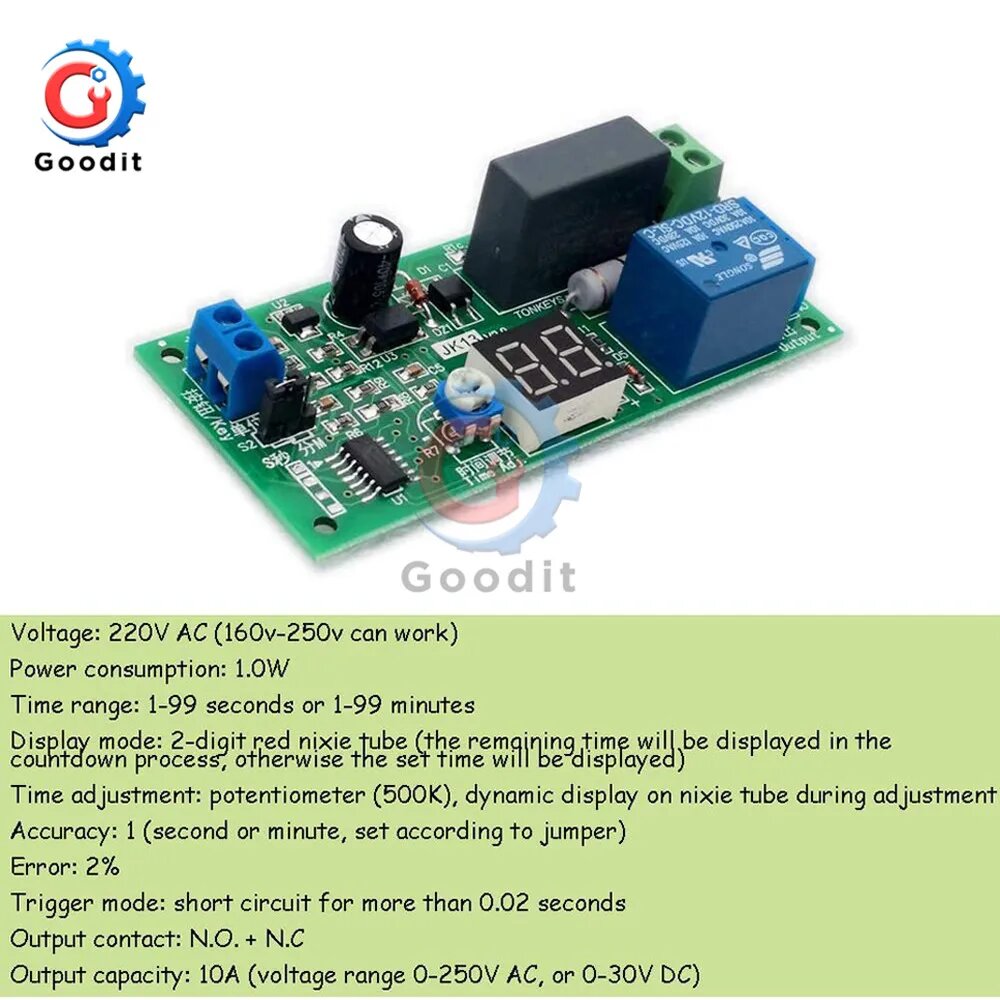 Gaqqee Timer Delay Relay Switch Module