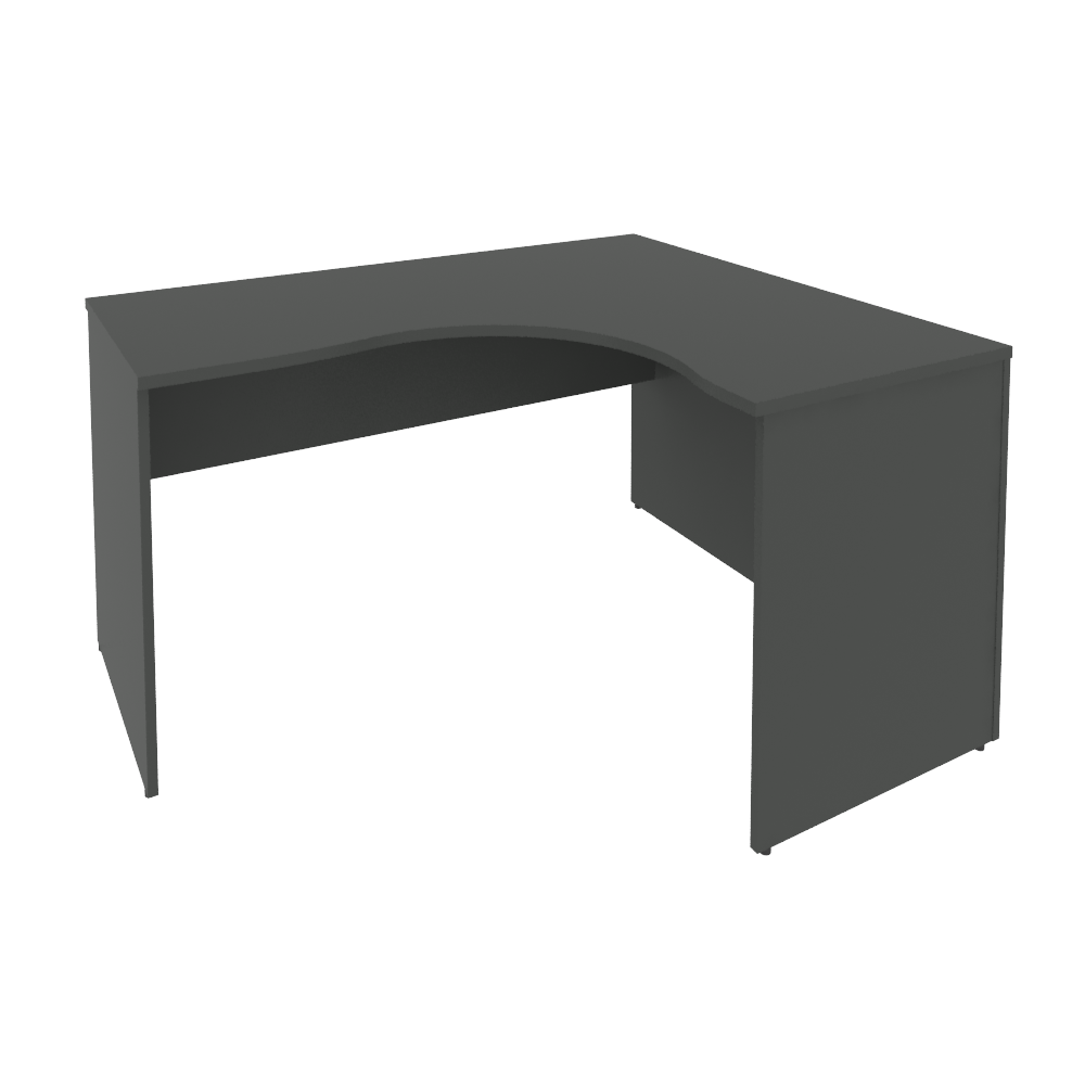 Угловой компьютерный стол правый Рива Riva А. СА-3Пр Антрацит NEW 1400*1200*750