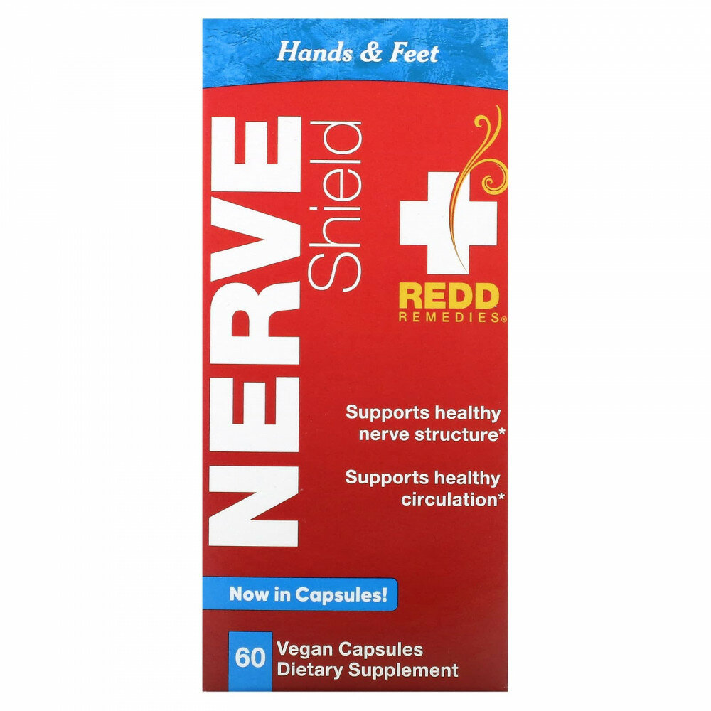 Redd Remedies, Nerve Shield™, для рук и ног, 60 веганских капсул