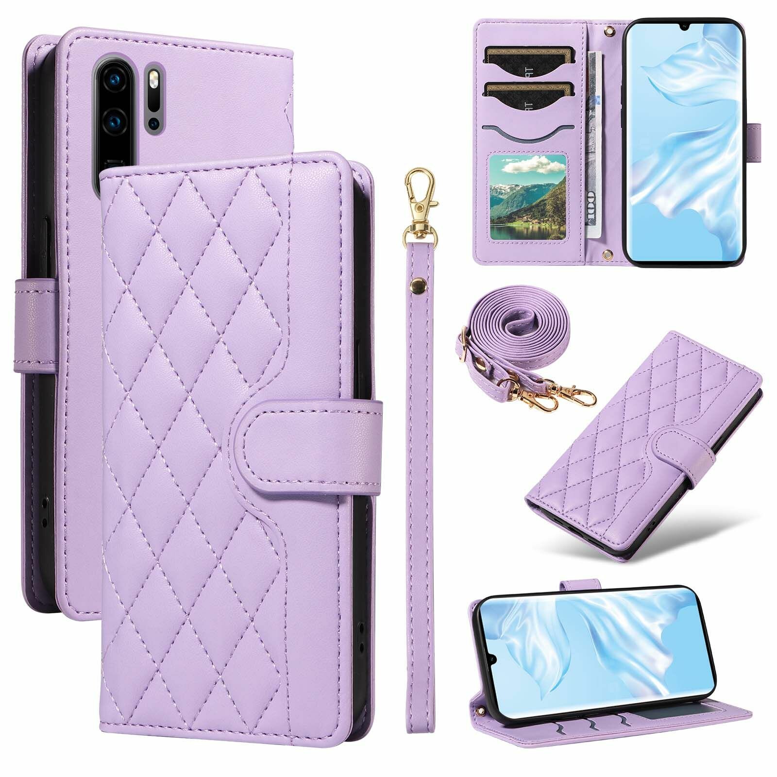 YIKATU Кожаный Чехол Для Huawei P30 Pro / Хуавей П30 Про С визитницей из экокожи, модный, против падения, подарочный, элитный, книжка