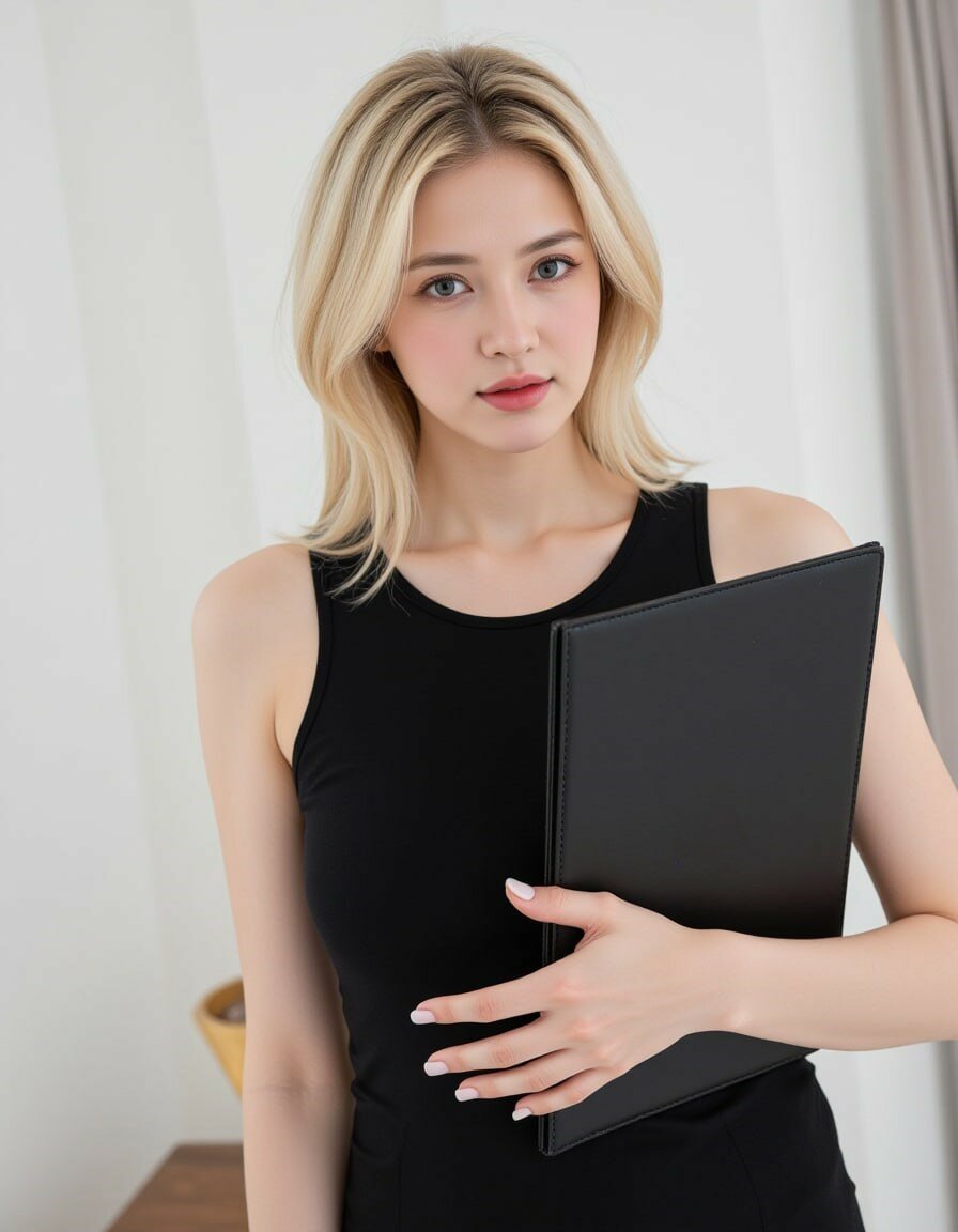 Адресная папка, формат А4, кожа искусственная черная, бархат внутри, Dekom