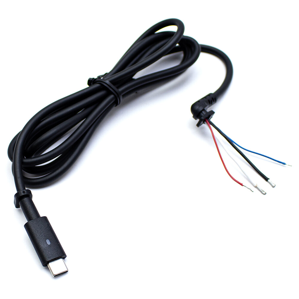 Кабель зарядки для блока питания Dell USB Type-C до 130Ватт 130см 4pin с подсветкой