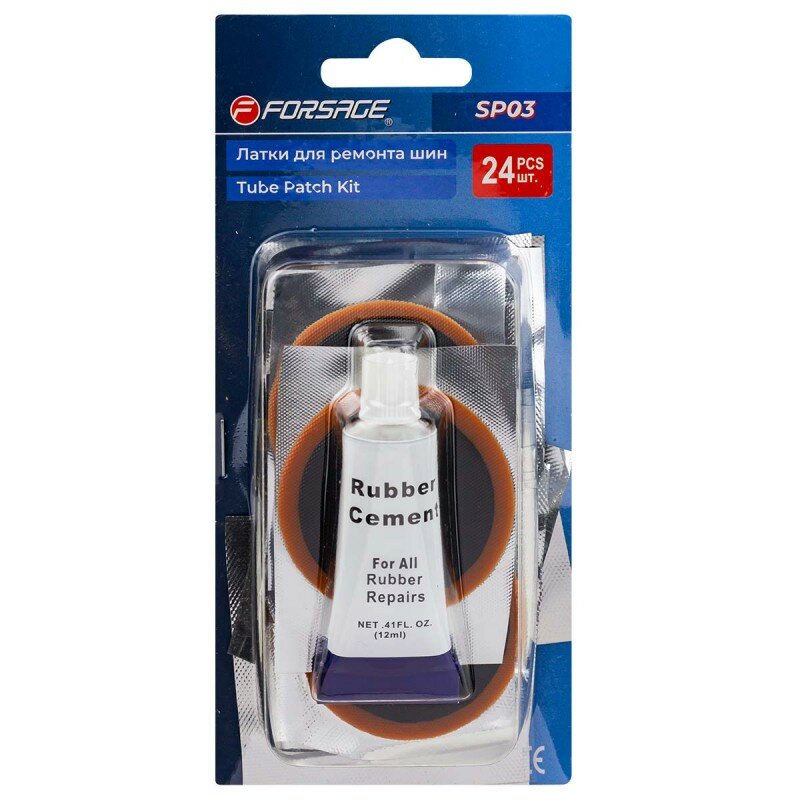 Латки для ремонта шин, комплект 24 штуки Forsage