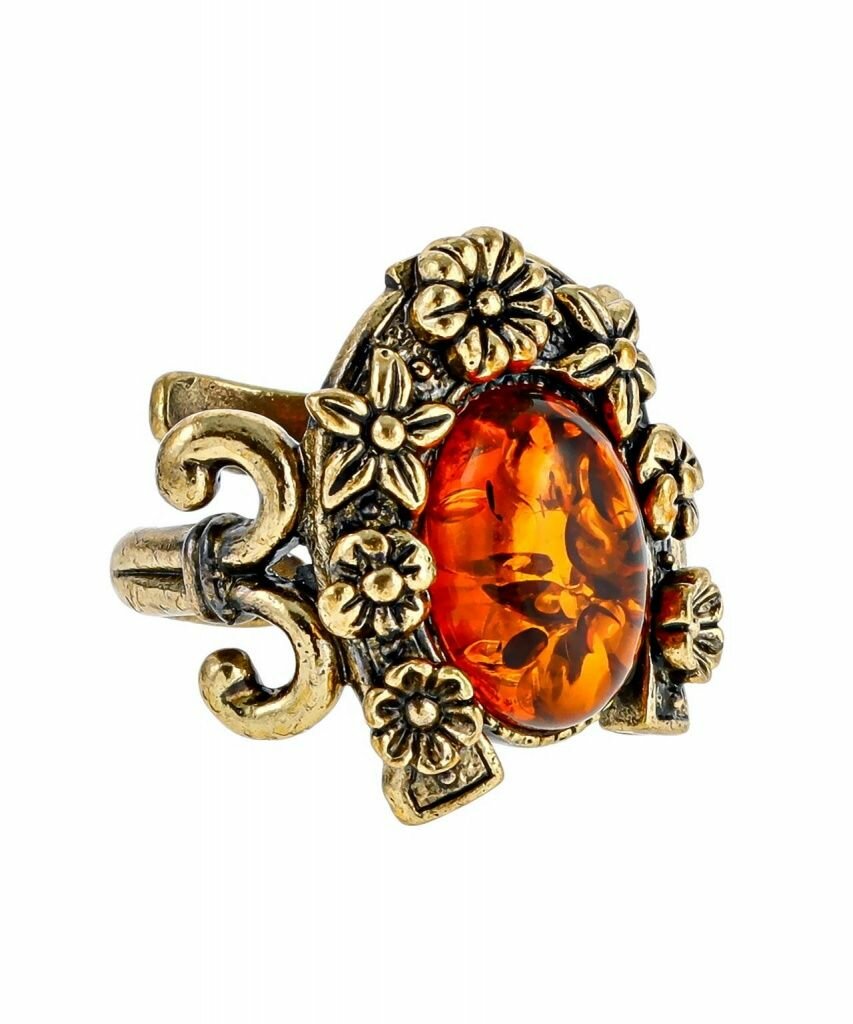 Кольцо, янтарь