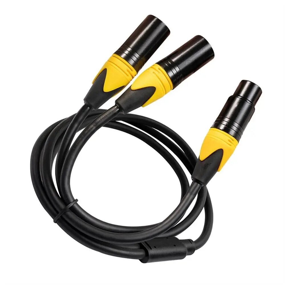 Сплиттер XLR, 3 контакта, гнездо XLR, двойной штекер XLR, Y-разветвитель, сбалансированный микрофонный кабель, 3 фута, 100 см, инструменты, магнитный сигнал