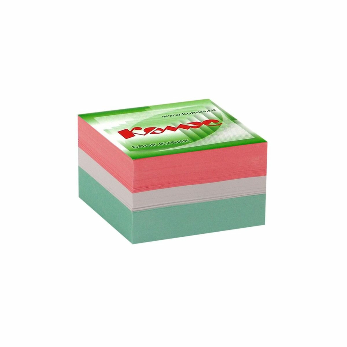 Блок-кубик для записей Комус, 90x90x50мм, разноцветный, 80 г/кв. м (154936), 36шт.