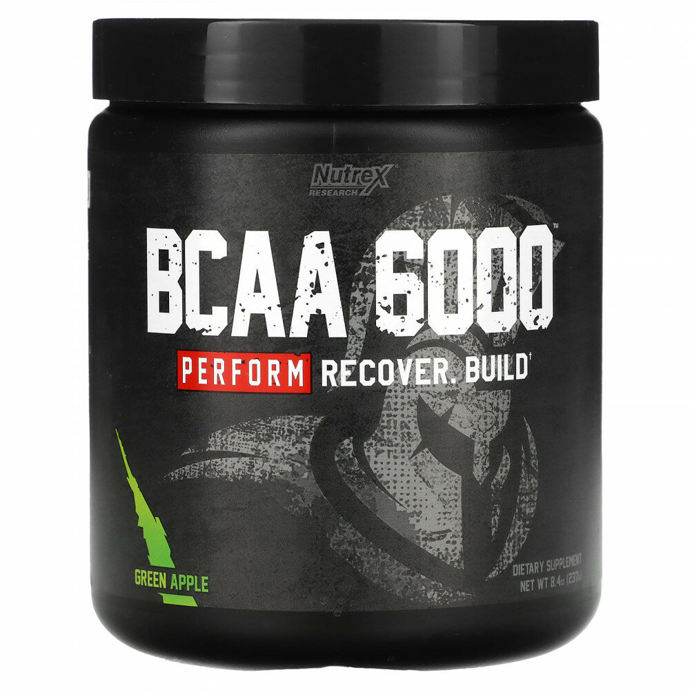 Nutrex Research, BCAA 6000 ™ Recovery, зеленое яблоко, 237 г (8,36 унции)