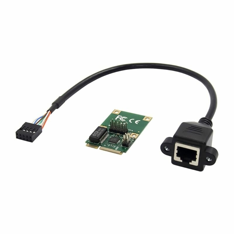Мини-сетевая карта Pci-e, адаптер Gigabit Ethernet RJ45 10/100/1000 Мбит/с, основной чип RealtekRTL8111F, кабель 30 см