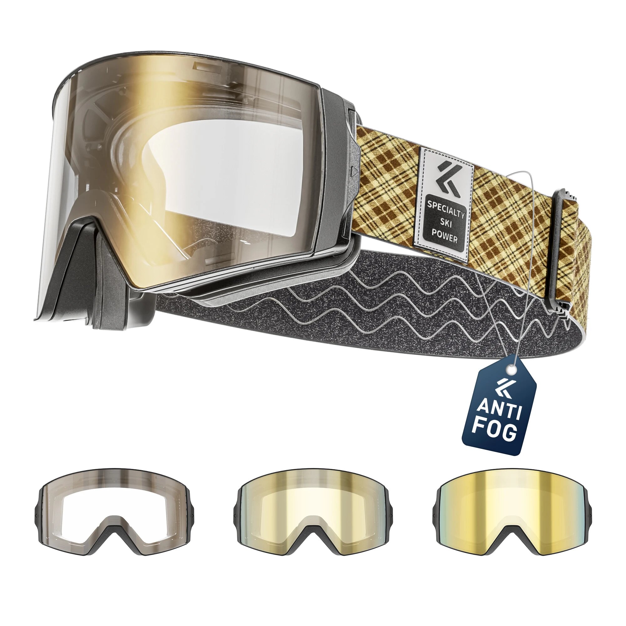 KAPVOE лыжные очки противотуманные UV400