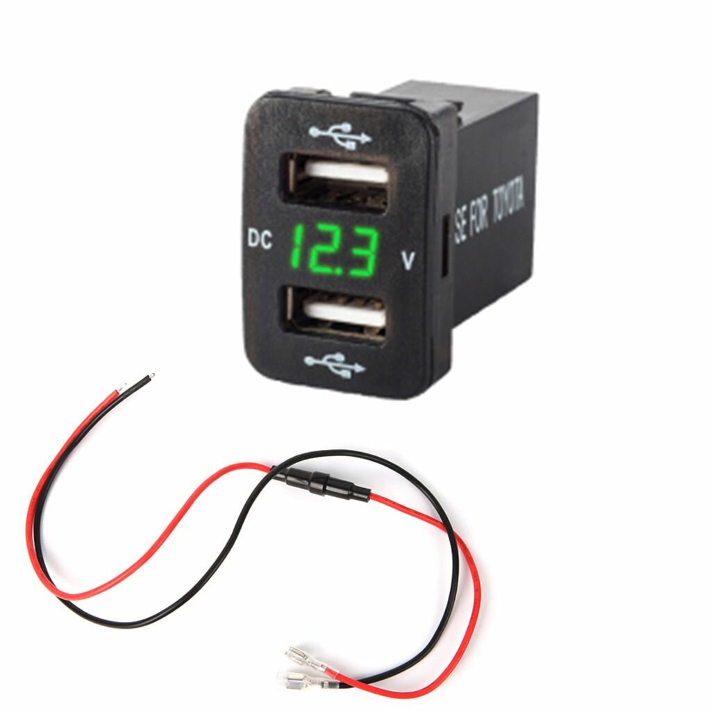 12 В USB-порты, автомобильное зарядное устройство, вольтметр, 4,2 А, адаптер питания для смартфона, телефона, ноутбука