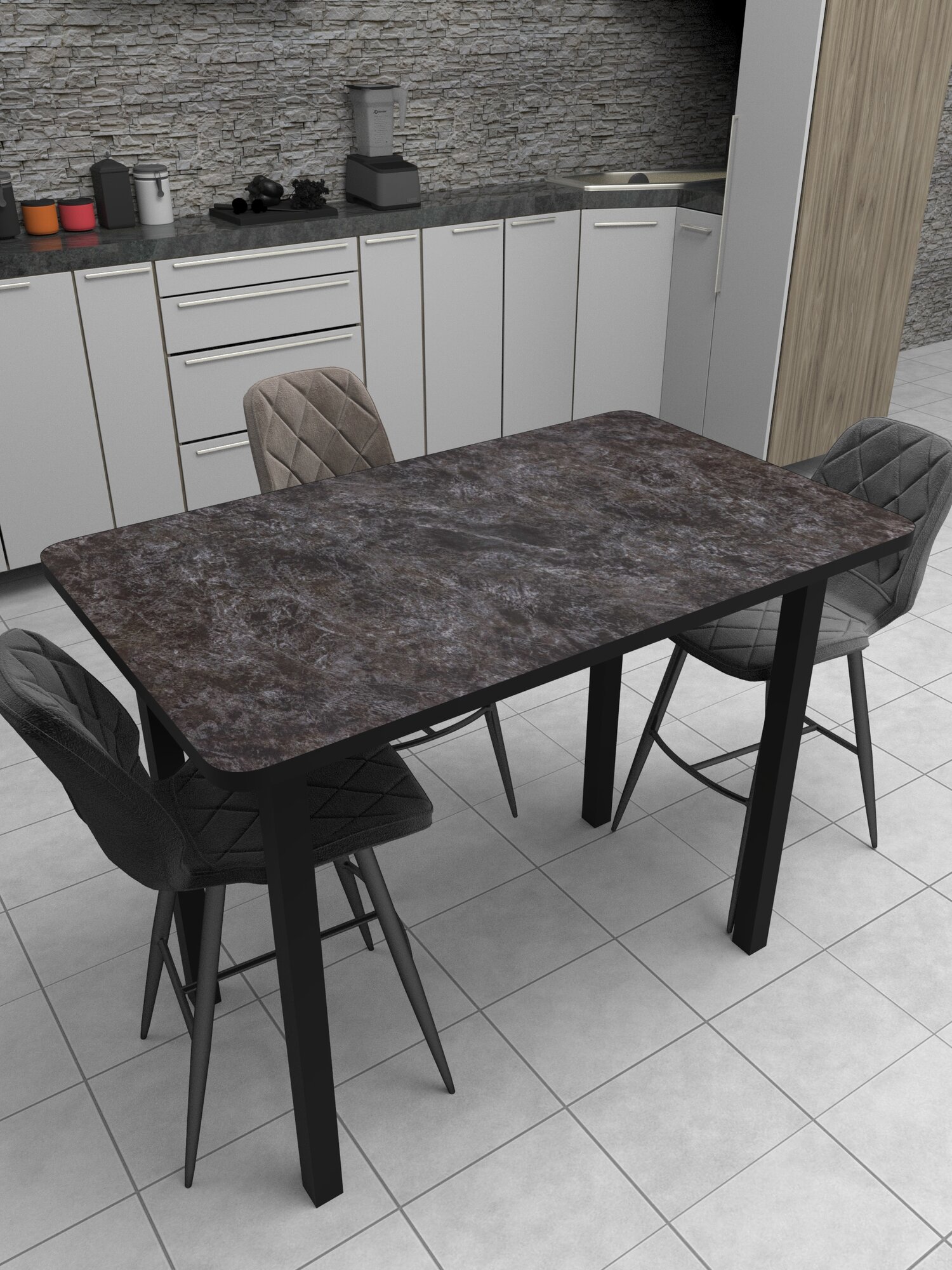 Обеденный стол "Кастило темный" 100х70 см