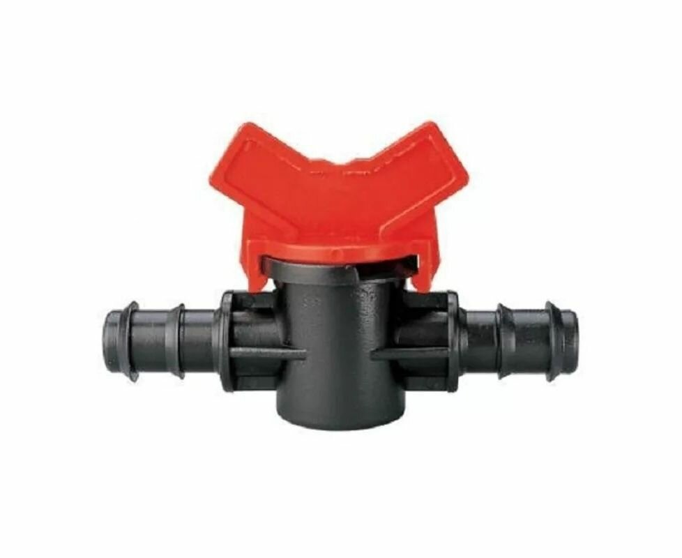 1-2. sale Кран проходной для шланга, d16x16мм, пластик, E1M