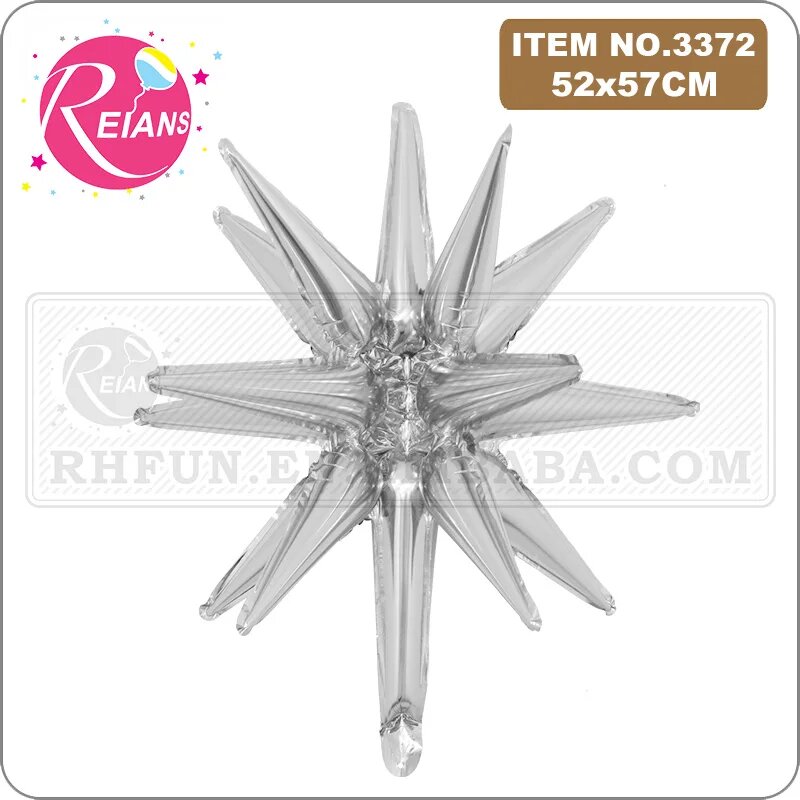 Фольгированные звезды воздушные шары 21 дюйм Серебряный, 3372