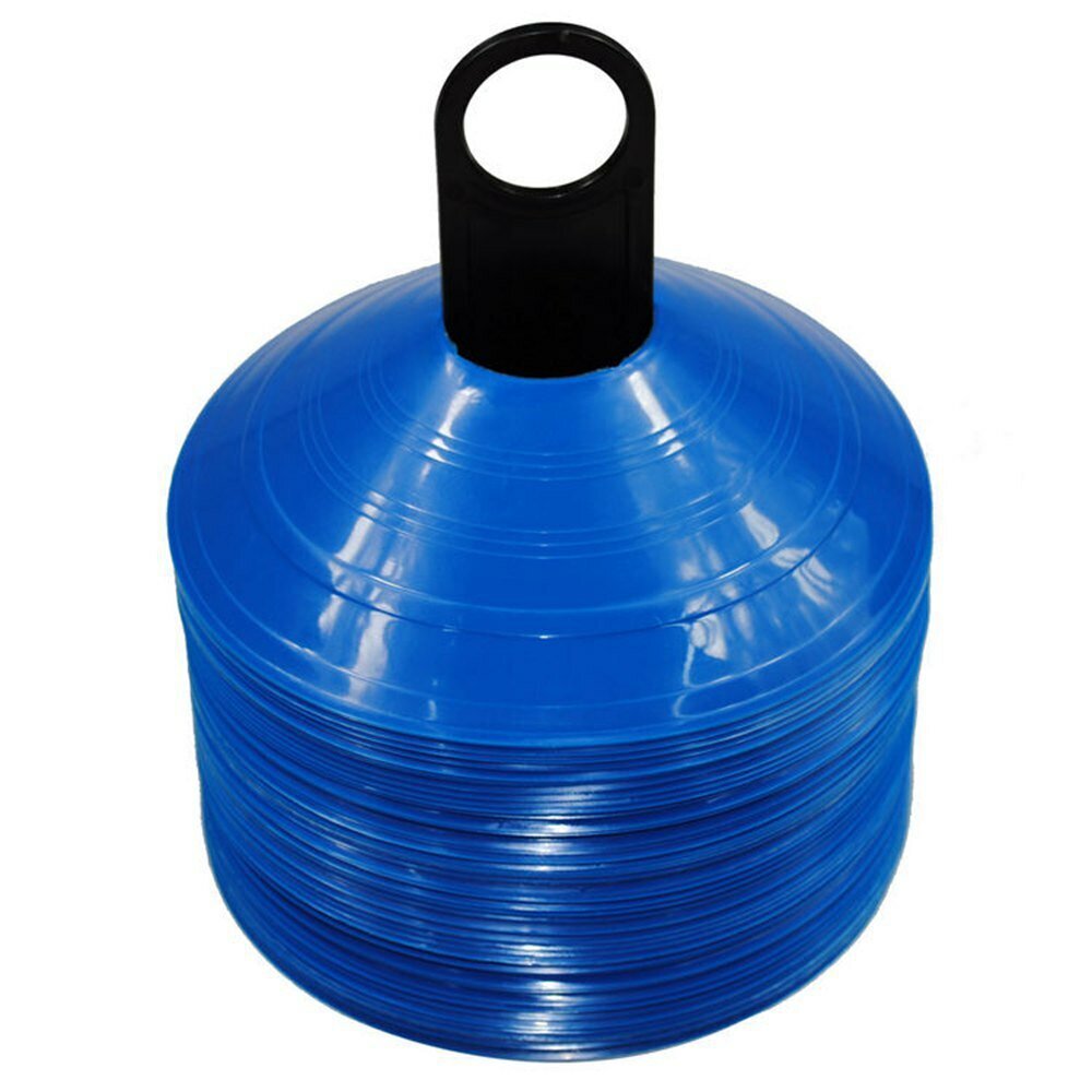 Футбольные фишки 50 штук, с подставкой, синие