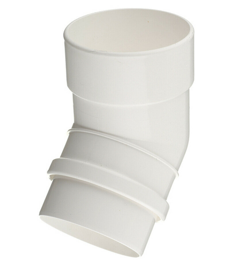 Колено трубы пластиковое d100 мм 45° пломбир RAL 9003