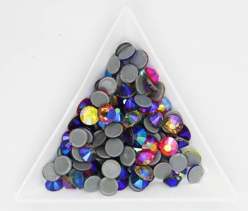 Стразы хрустальные ss5, 1440шт, Mix AB Colors