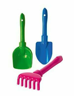 Песочный Набор №22 (лопатка 22см, совочек 21см, грабли 21см, пластик, от 3 лет) И-1837, (Рыжий кот)