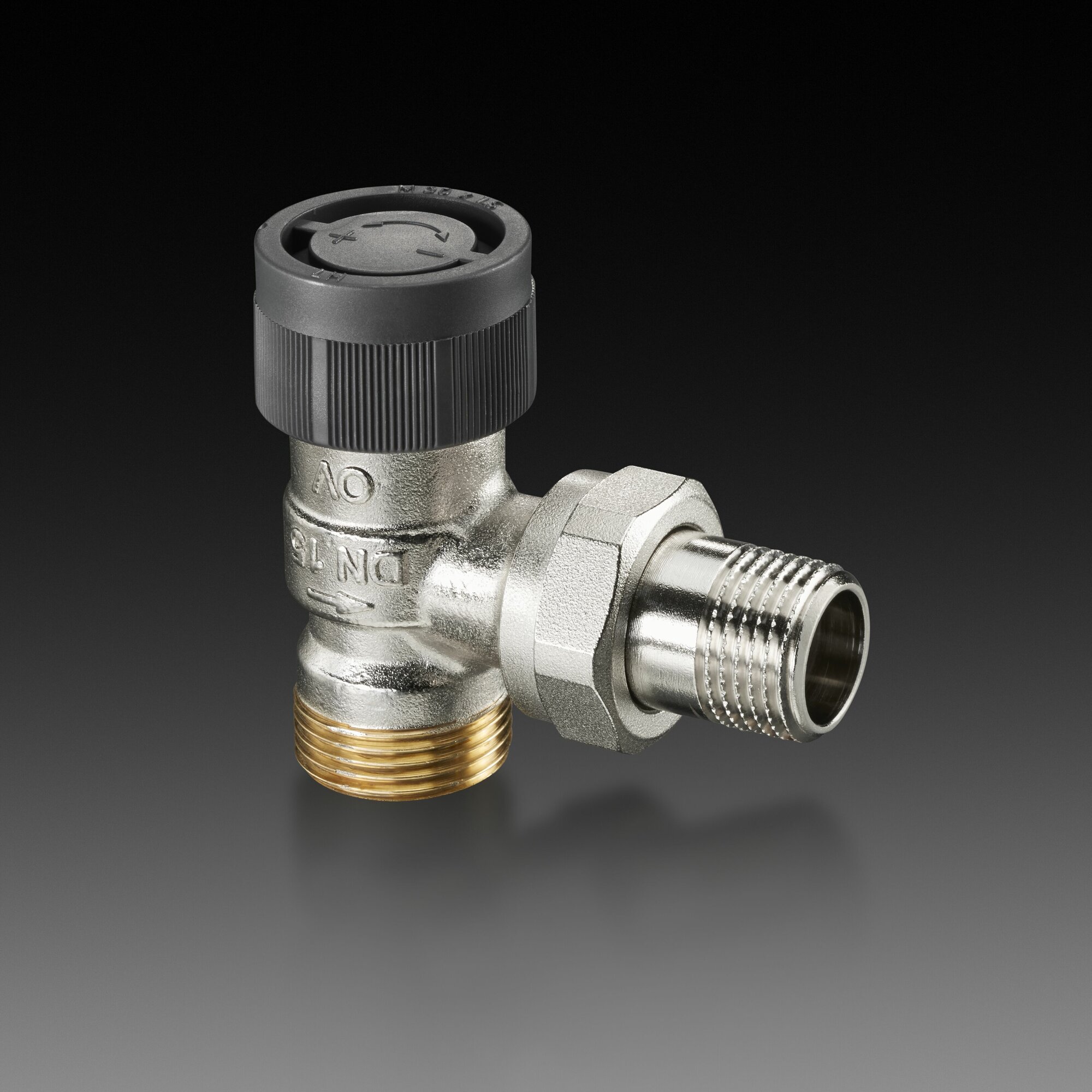 Термостатический вентиль Oventrop серии "A" для термостатов, угловой R 1/2 НР х G 3/4 НР art 1181097