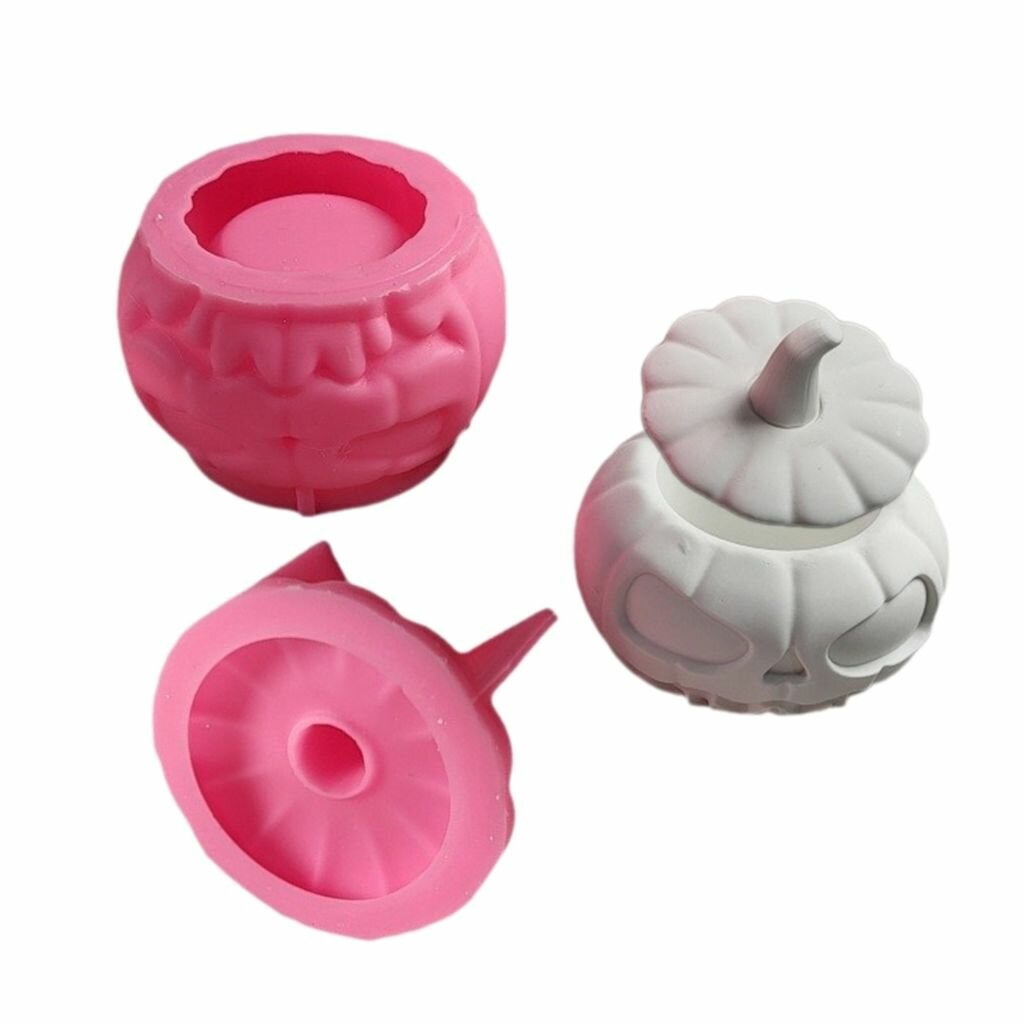 Форма для изготовления свечей, Резервуар для хранения тыквенной головки с крышкой силиконовая форма W0223