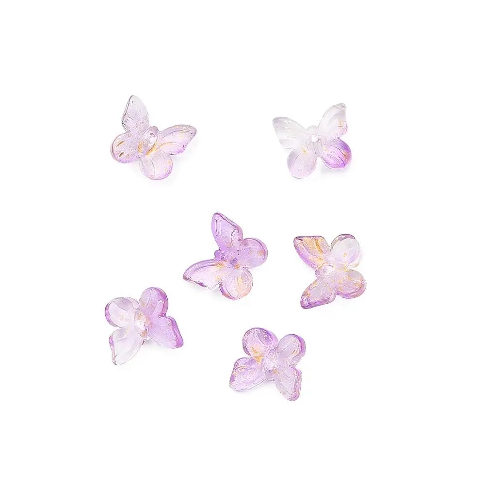 Бусины стеклянные бабочки Hua Ming Ce Style 07