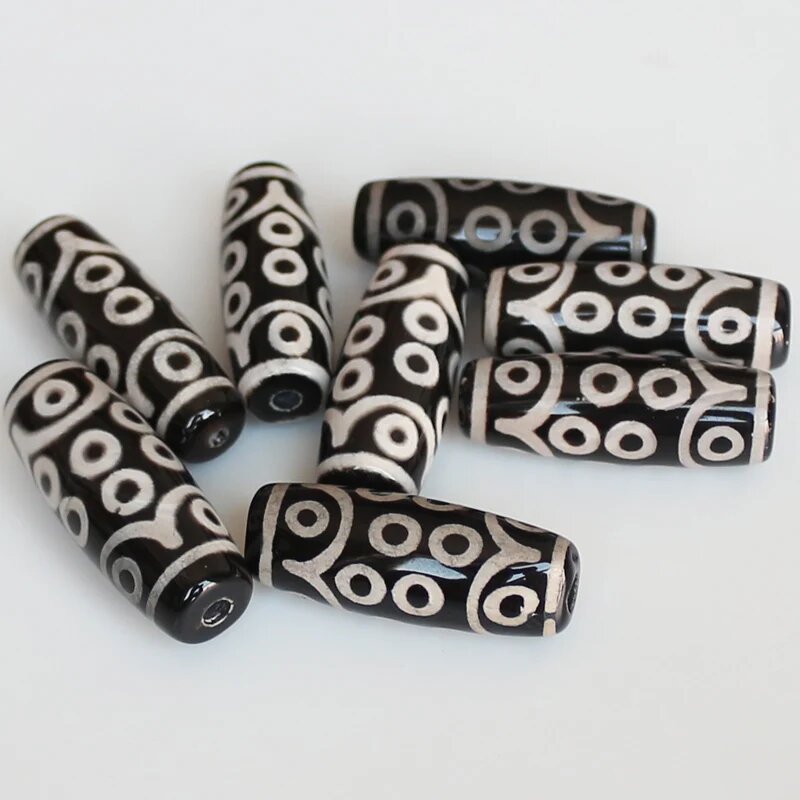 Черный Тибетский Дзи-Агат бусина лаerf beads 28-30 мм 18 eyes