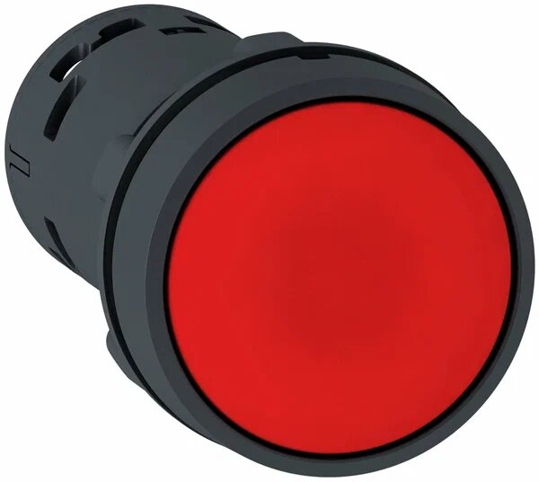 Кнопка красная с пружинным возвратом с потайным толкателем 22мм 1НО+1НЗ Schneider Electric XB7-NA45