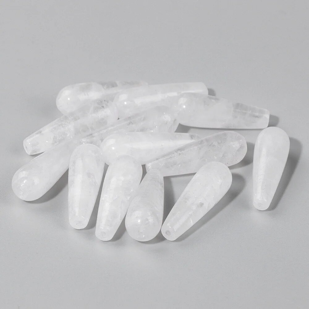 Бусины Rainagem Лабрадорит Опал Бирюза 10x30 мм Белый, NO.7 Clear Quartz