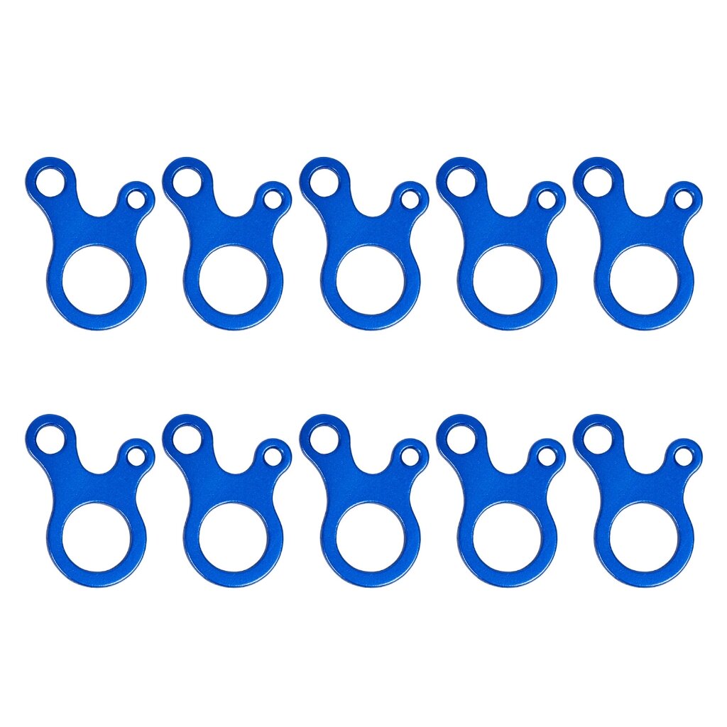 1 комплект из 10 предметов, с пряжкой для аксессуаров, пряжка из алюминиевого сплава snail wind rope, противоскользящая пряжка-синий