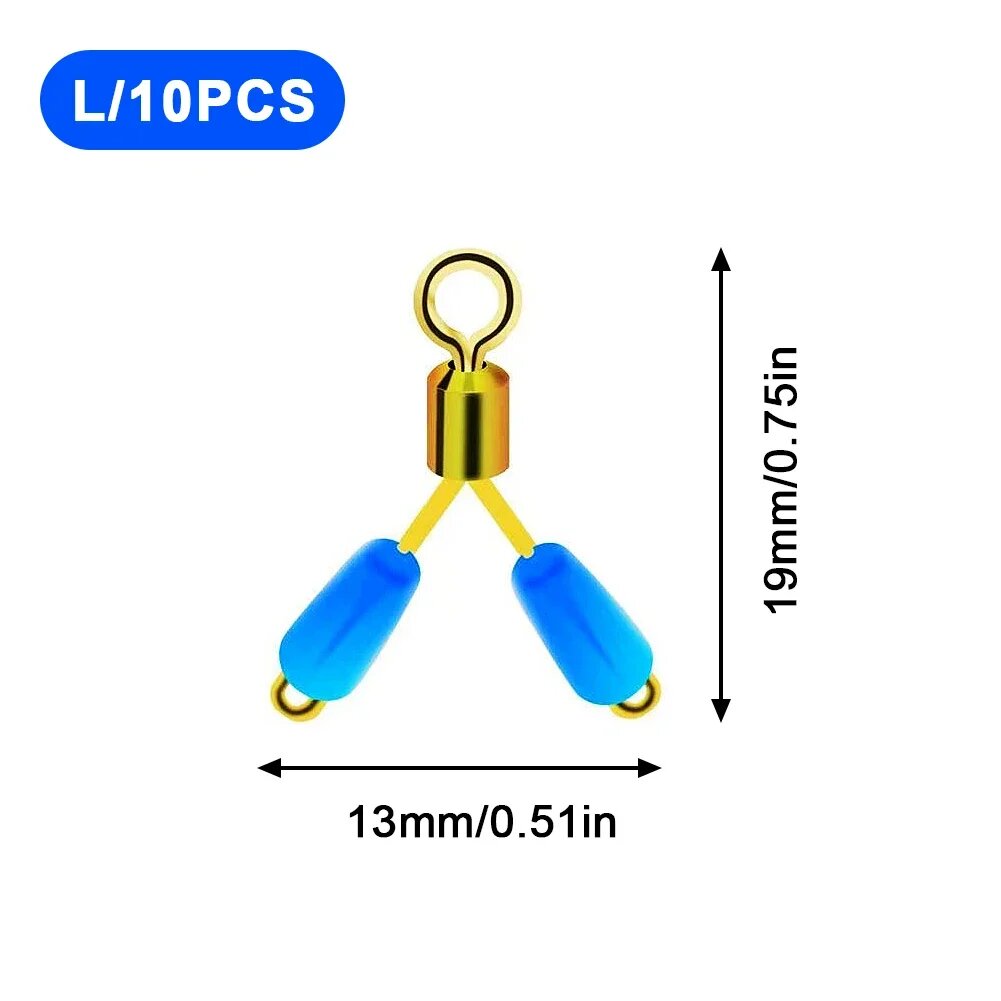 Высококачественный разъем для рыболовных снастей, медный быстрый разделитель крючков, товары для рыбалки, зажимы для проволоки с тремя вилками, зажим, рыболовные инструменты