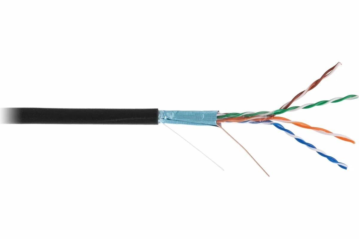 Кабель NETLAN F/UTP 4 пары, категория 5e, внешний, PE до -40C, черный, 305м EC-UF004-5E-PE-BK