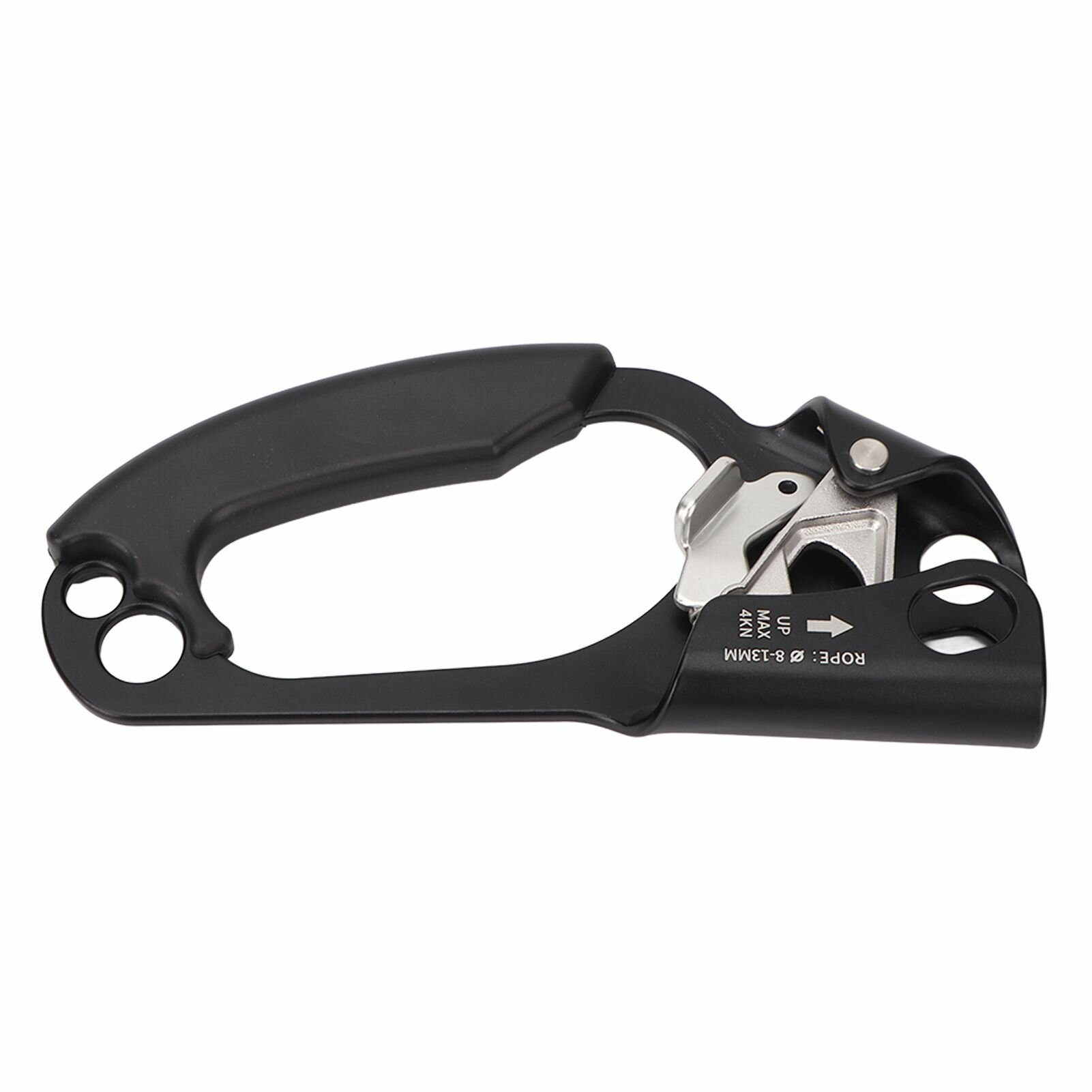 Левый ручной жумар для подъёма по верёвке (чёрный)