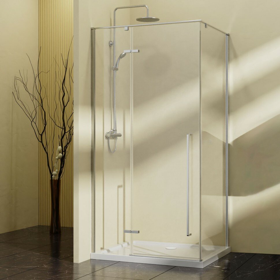 Душевой уголок Слим-Н (Slim-N) VSR-5SN9010CL, 1000*900, хром, стекло прозрачное