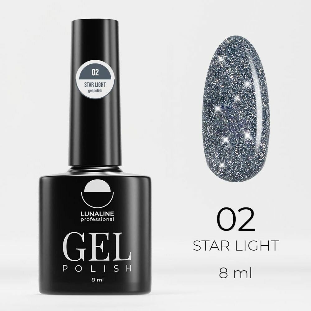 Гель-лак для ногтей Luna Line "Professional", Star Light, тон 02