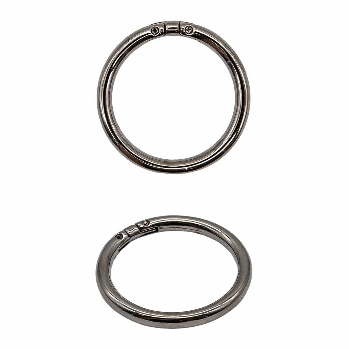 Кольцо разъемное для сумок BIG на винтах 40 мм, 50х50 мм металл, черный никель, 4 шт (69256)