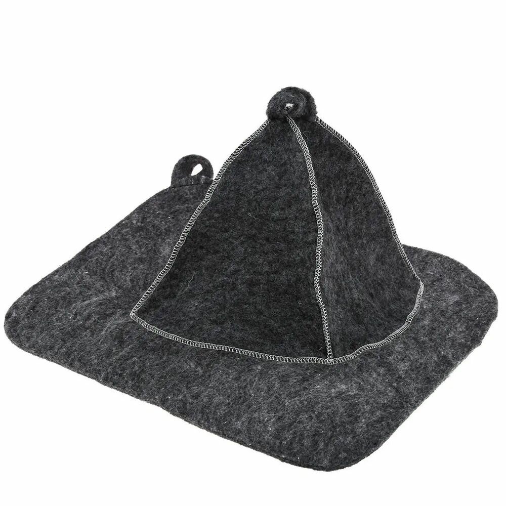 Набор для бани Бацькина баня шапка и коврик, "Classic gray"