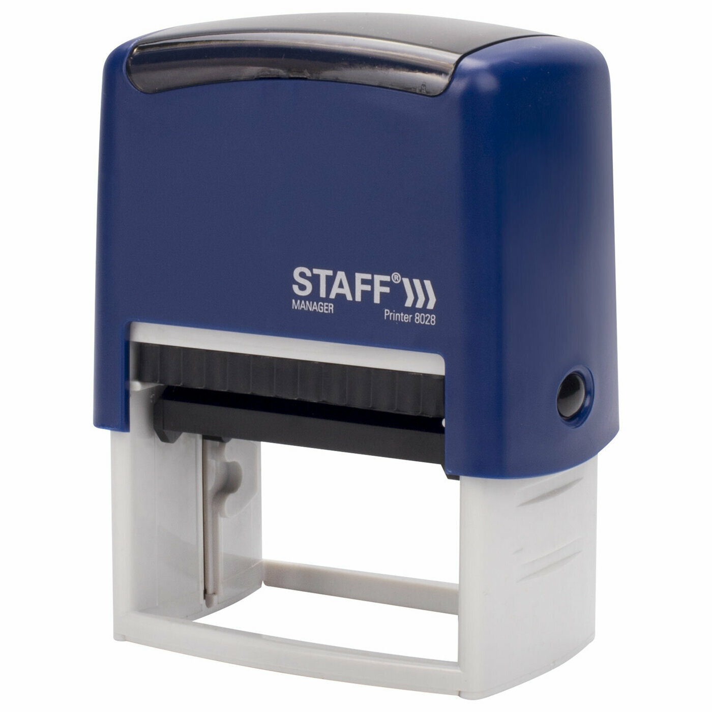 Штамп самонаборный Staff 7-строчный, оттиск 60х35 мм, "Printer 8028", с кассой (237429)